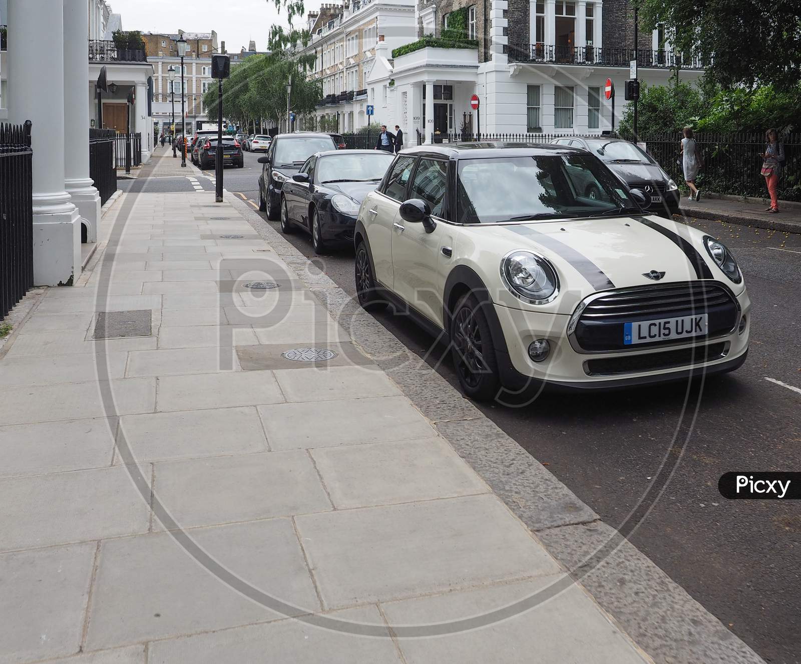 Image of London, Uk - Circa June 2019: View Of Typical British Street ...