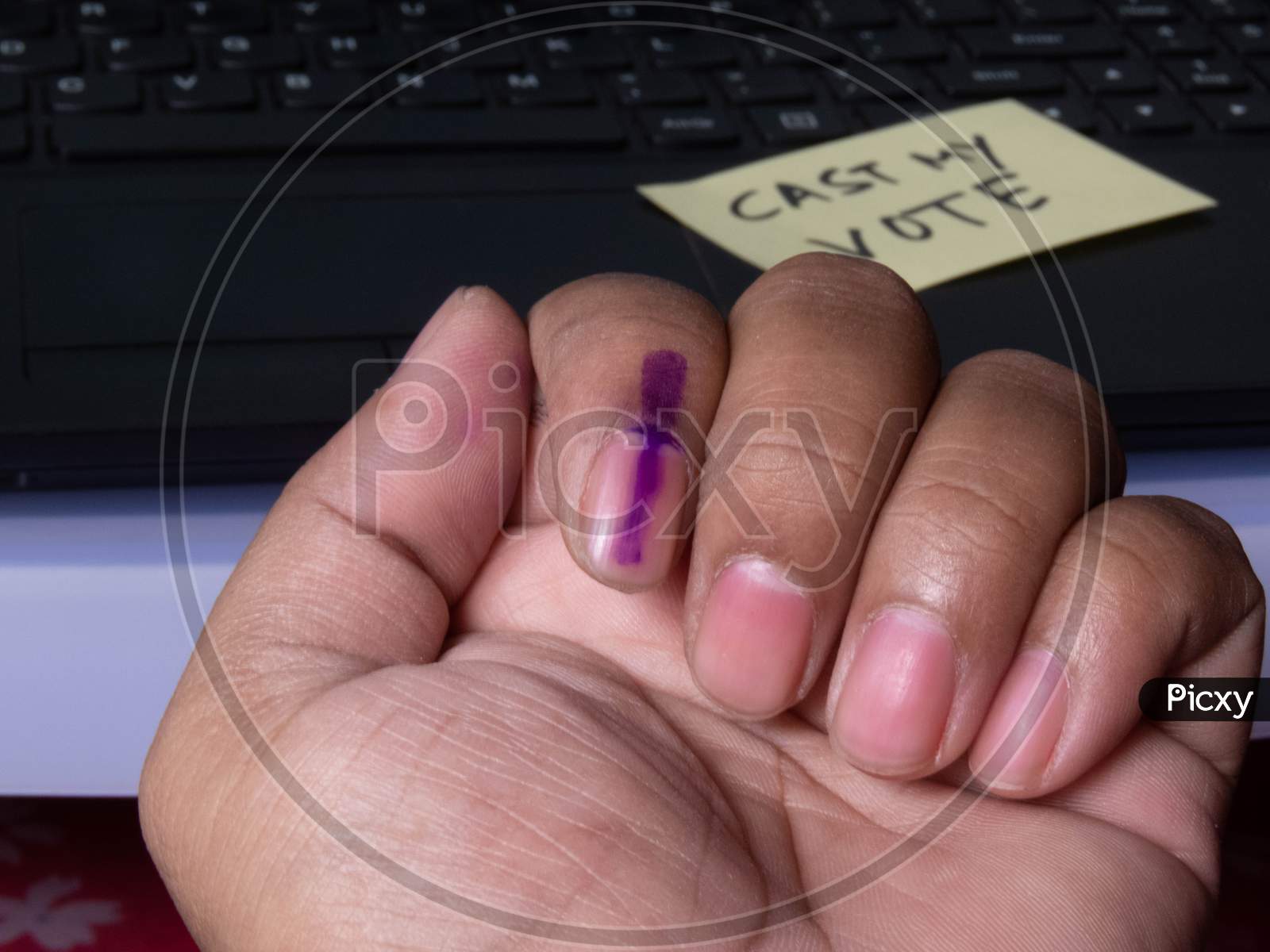 Image of Casting Of Vote Ink On Finger In India.-TE788691-Picxy