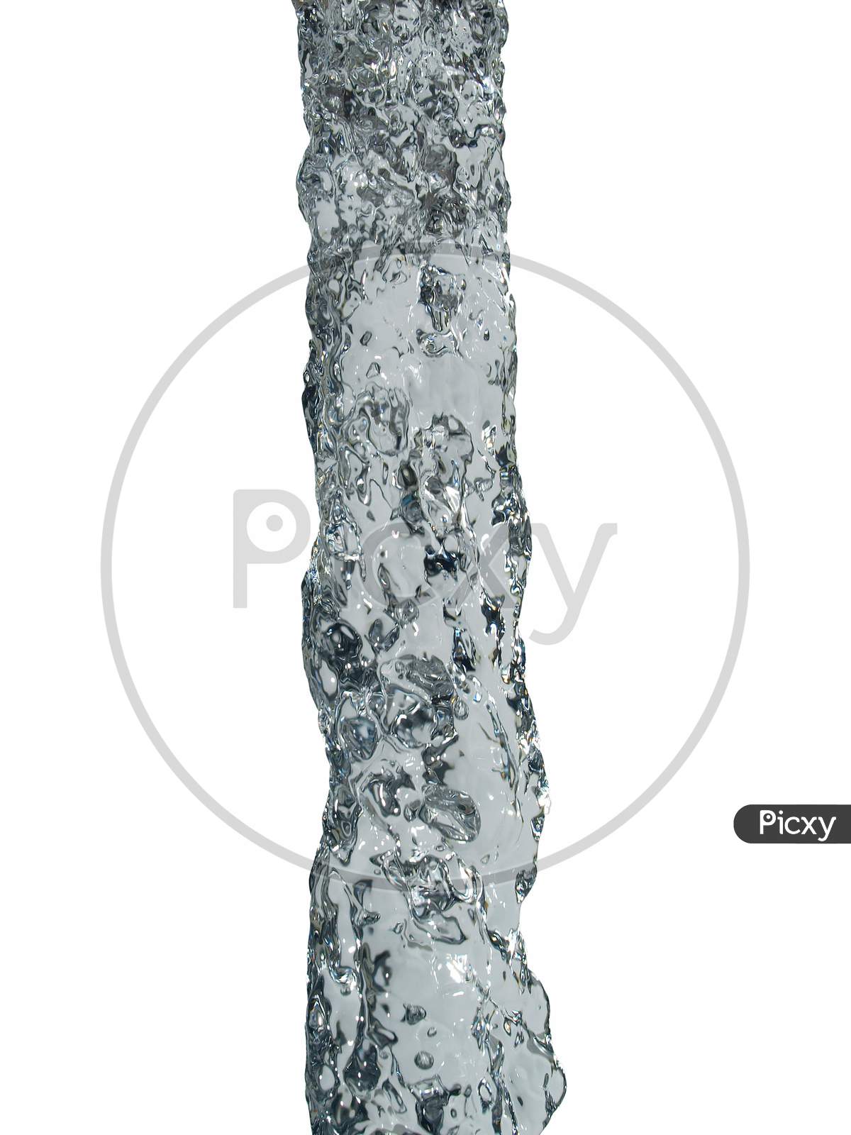 Image of Water Stream Isolated Over White-ZC603152-Picxy