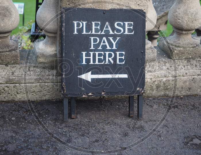 Image of Please Pay Here Sign-VJ337715-Picxy