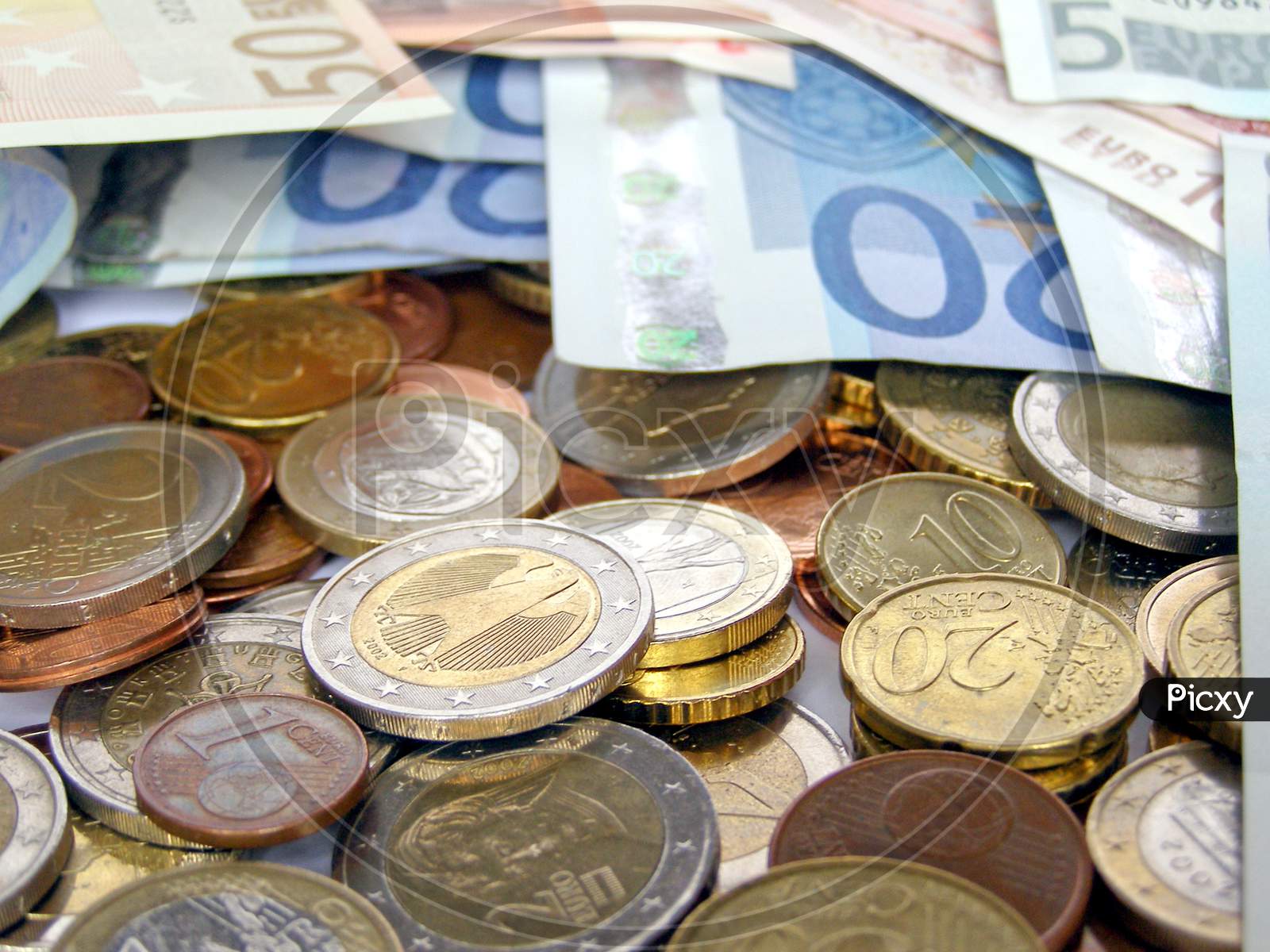 Image of Euro Notes And Coins, European Union-GF521352-Picxy