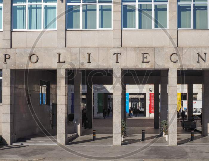 Image of Turin, Italy - February 25, 2015: The Politecnico Di Torino ...