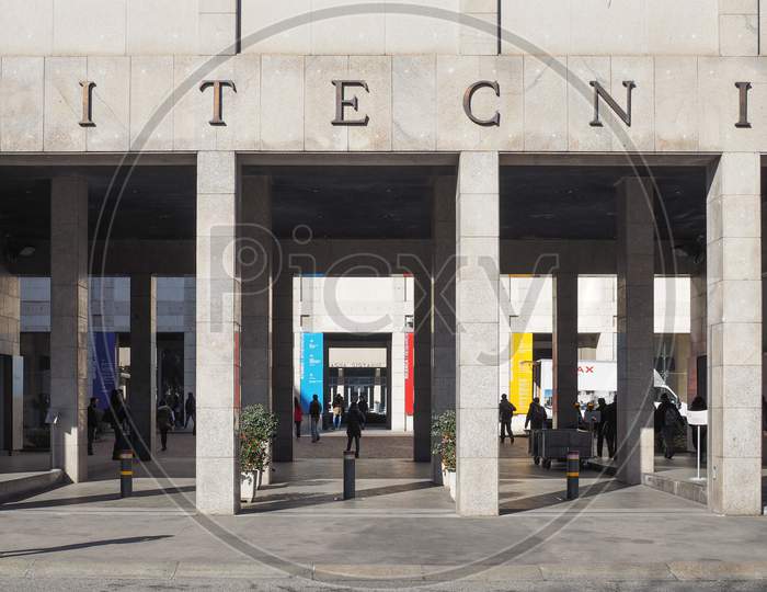 Image of Turin, Italy - February 25, 2015: The Politecnico Di Torino ...
