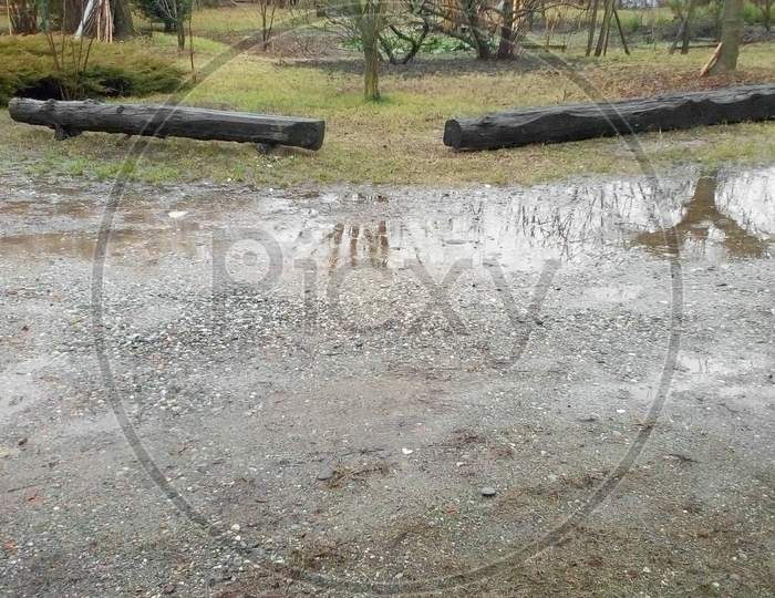 Image of Puddle Of Rain With Copy Space-QG564460-Picxy