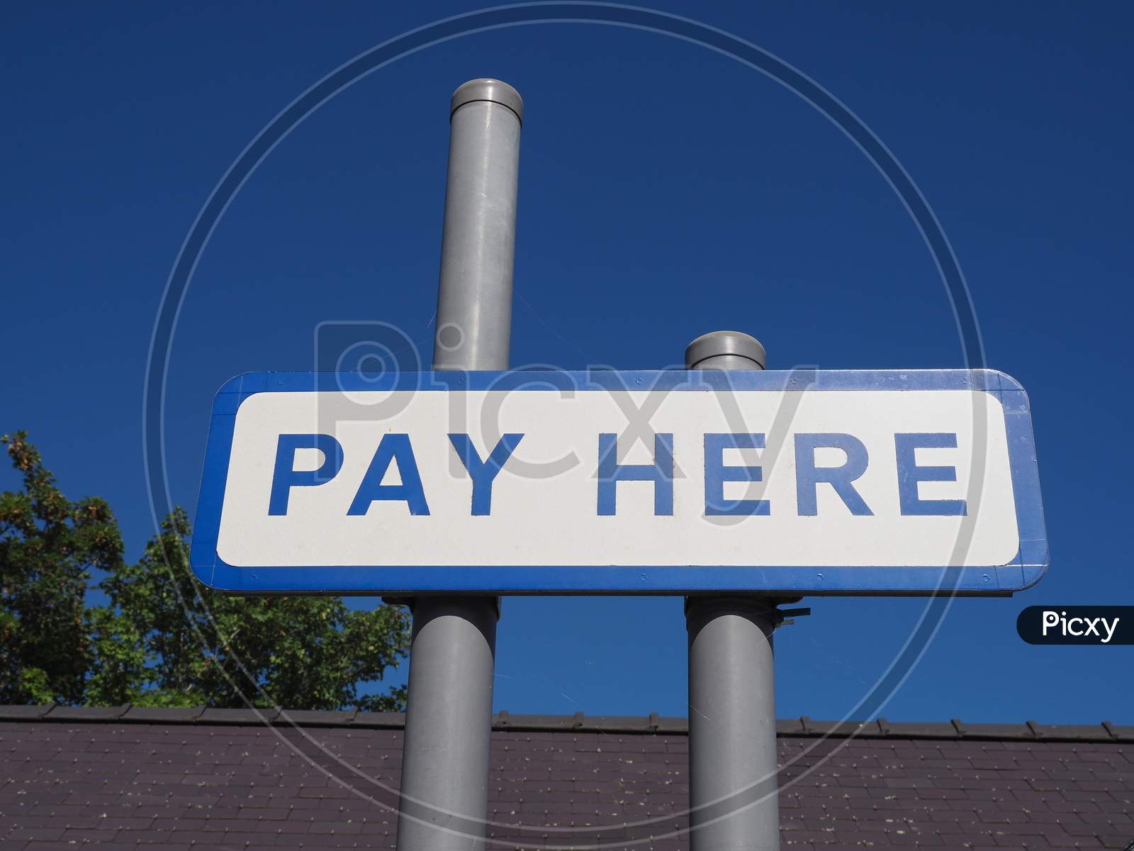 Image of Pay Here Parking Sign-NH526163-Picxy