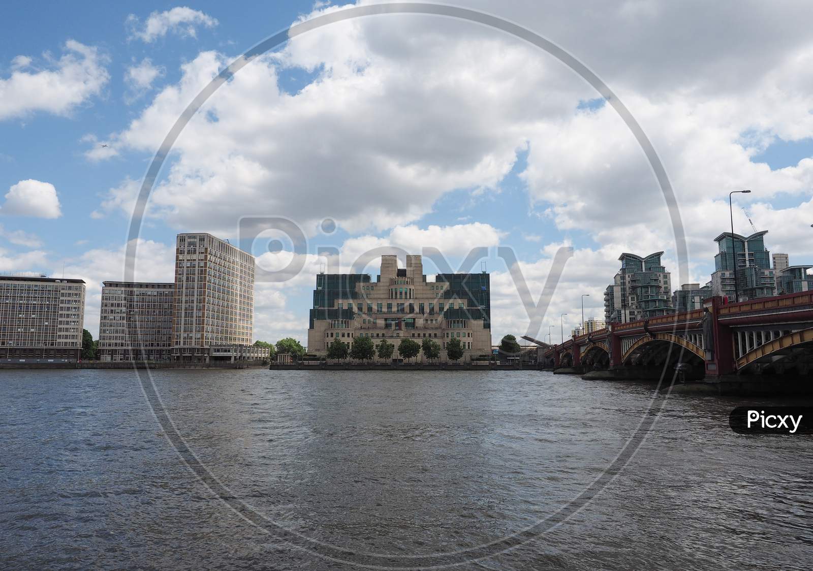 Image of London, Uk - Circa June 2017: Sis Mi6 Headquarters Of British ...