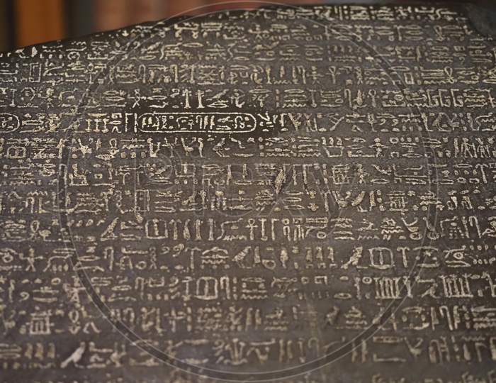 Image of London, Uk - Circa September 2019: Rosetta Stone Stele Replica ...