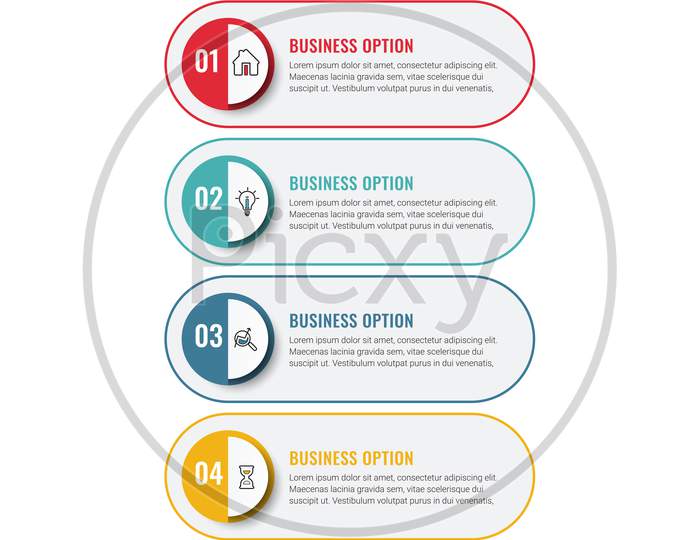 Image of vector illustration Infographic design template with icons ...