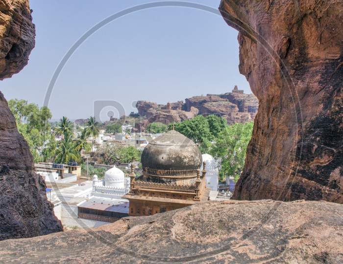 Image of aerial view of badami city karnataka india-GD691298-Picxy