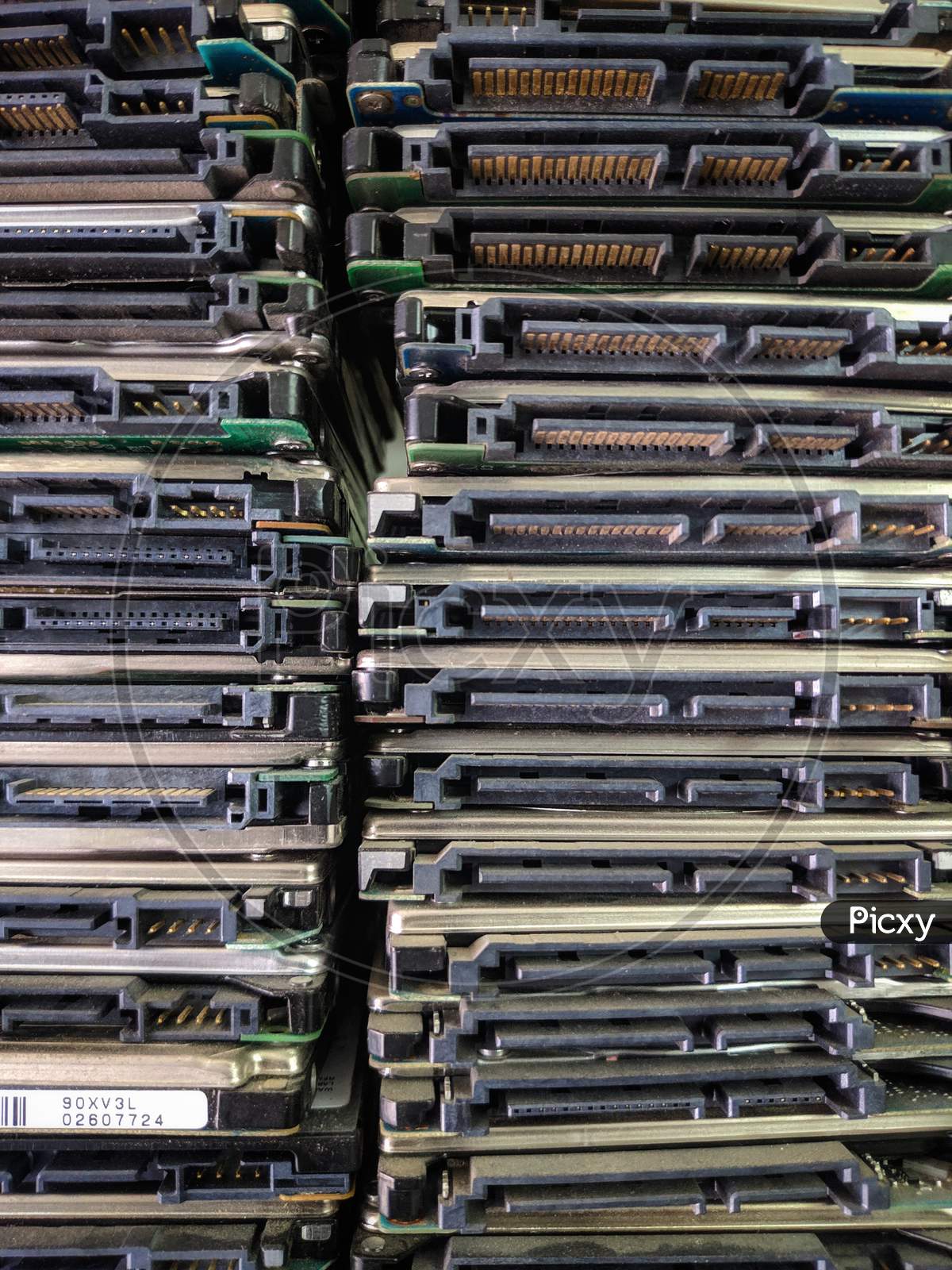 Image of High Resolution Shot Of Old Hard Disks Or Hard Drives Pile Up ...