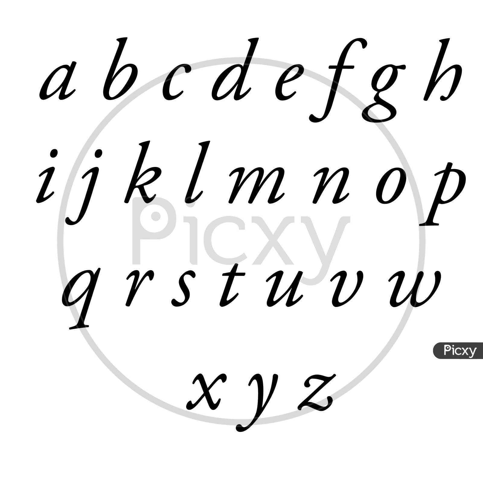 Image Of A To Z Alphabet Letters Stylish Type Text Illustration Image Of A To Z Alphabet Letters Stylish Type Text Illustration