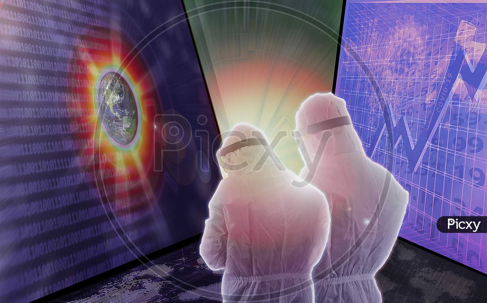 Image of Futuristic; concepts; Global; Pandemic; epidemic; Corona ...