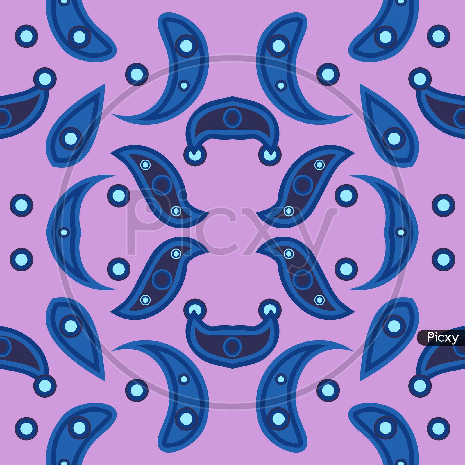 Image of Seamless Pattern Exotic Shapes With Flowers And Leaves Plants ...