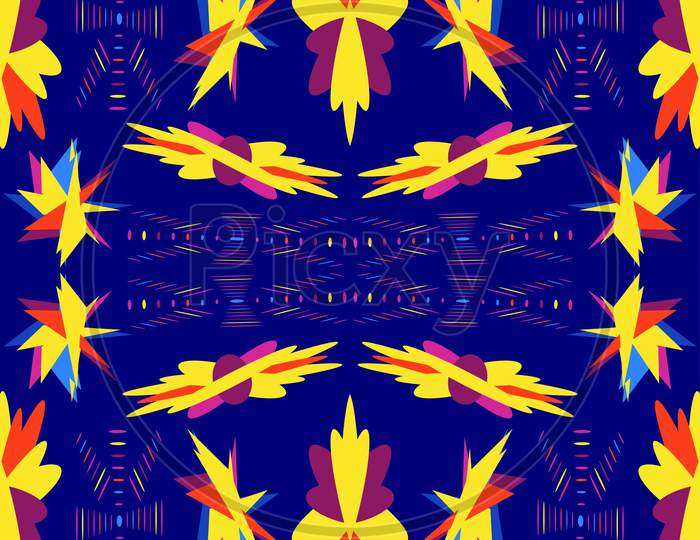 Image of Abstract Seamless Colorful Pattern Exotic Shapes Backgrounds ...