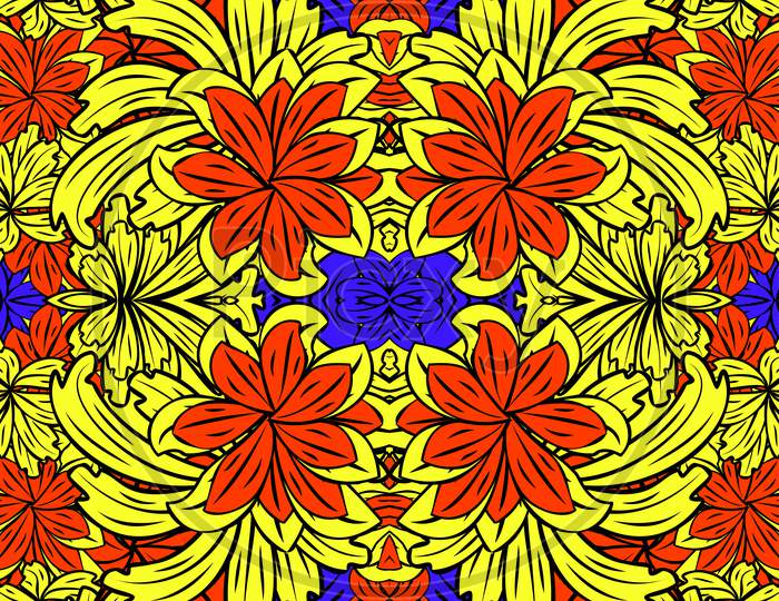 Image of Abstract Seamless Colorful Pattern Exotic Shapes Backgrounds ...