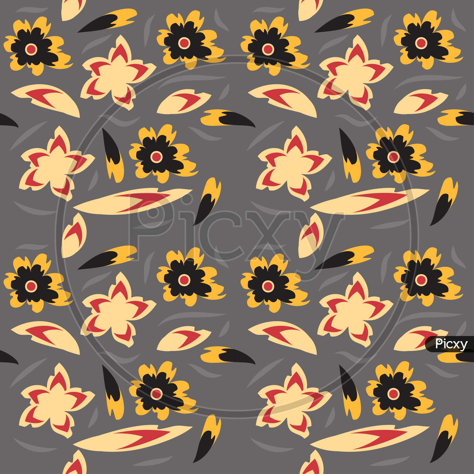 Image of Abstract Seamless Colorful Pattern Exotic Shapes Backgrounds ...