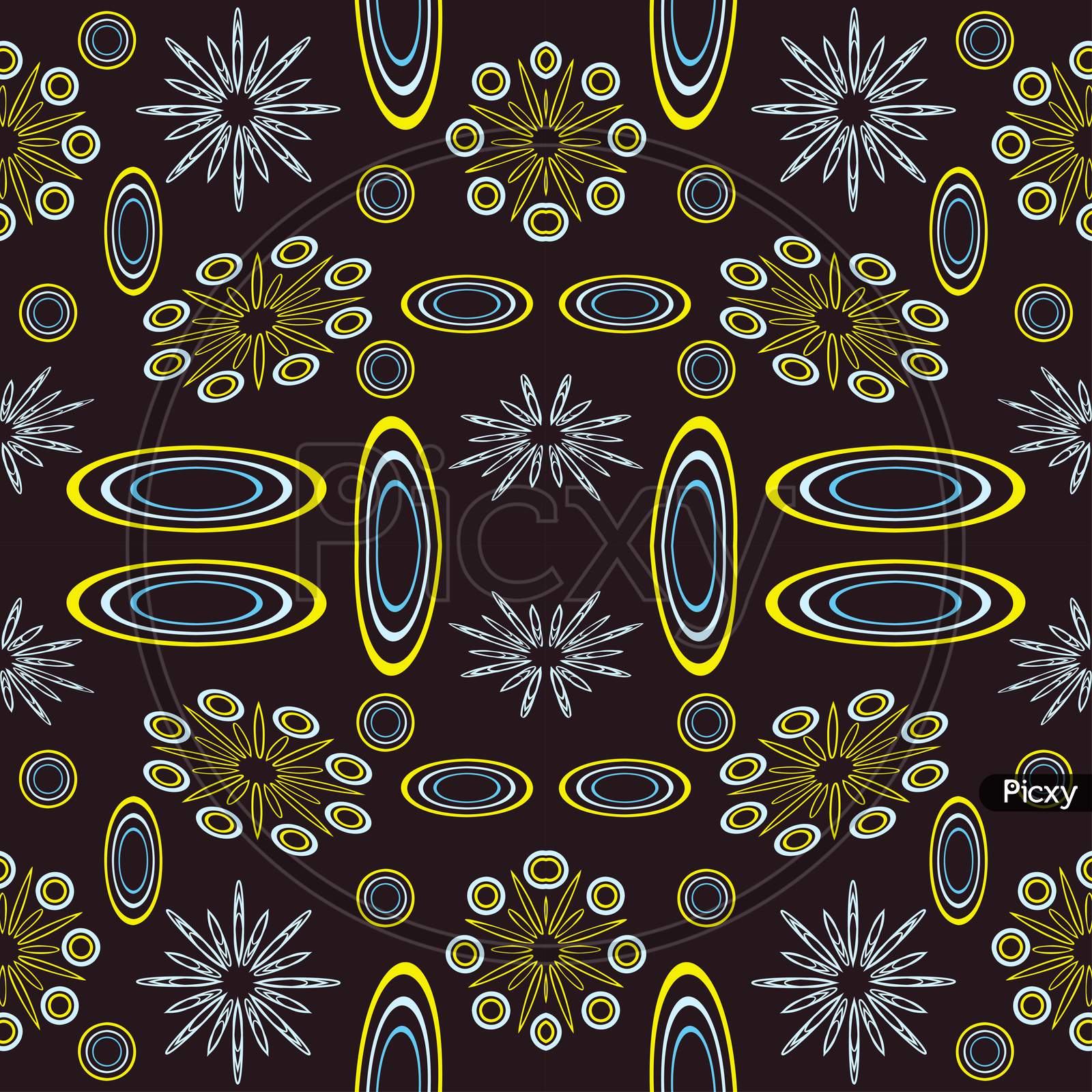 Image of Abstract Seamless Colorful Pattern Exotic Shapes Backgrounds ...