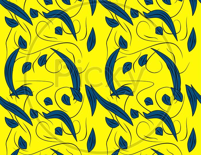 Image of Seamless Pattern Exotic Shapes With Flowers And Leaves Plants ...