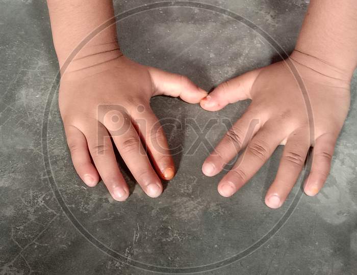 Image of Tow Hand With Finger Stock-DF127710-Picxy
