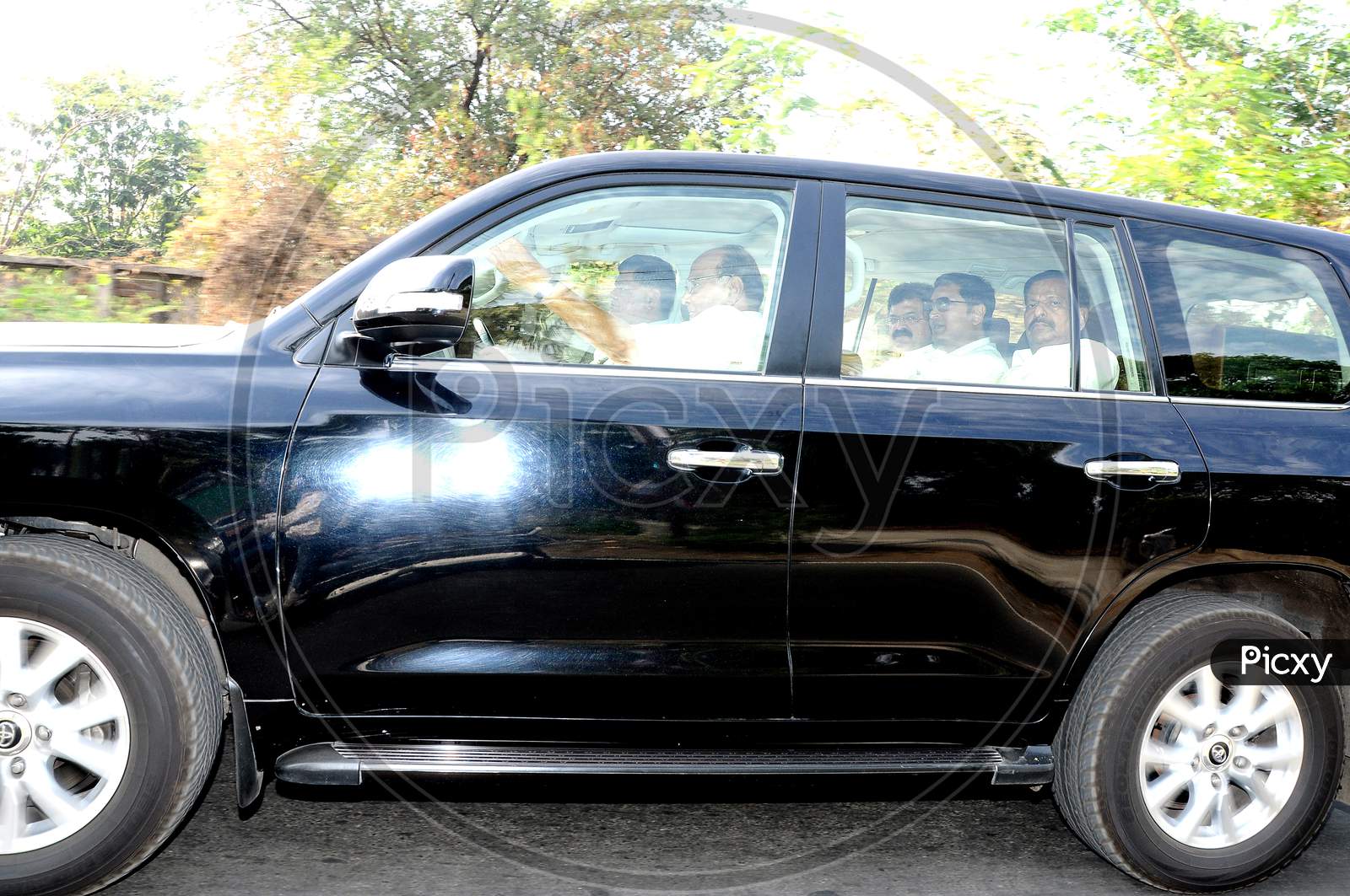 Image of Congress Party India Supremo Sharad Pawar In His Black Toyota ...