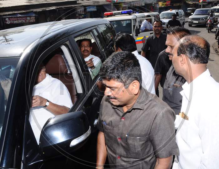 Image of Congress Party India Supremo Sharad Pawar In His Black Toyota ...