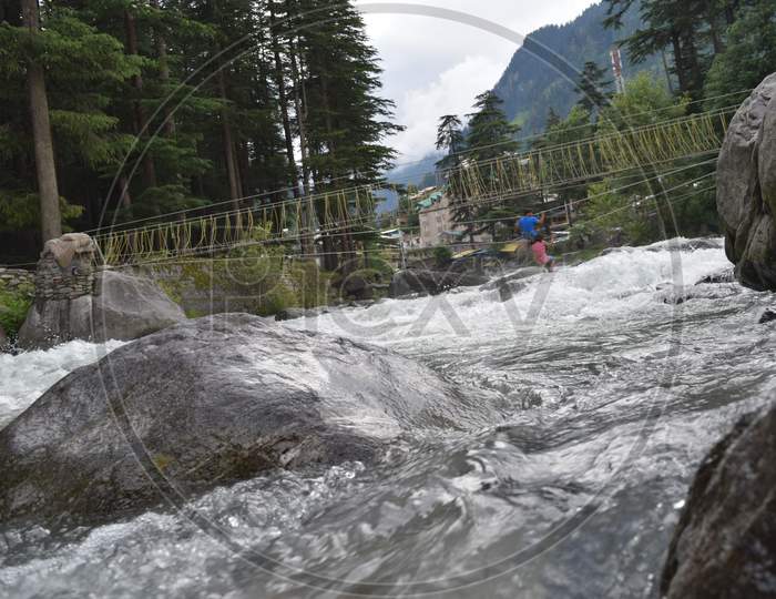 Image of A picture of Beas river flowing in Manali.-IV297830-Picxy