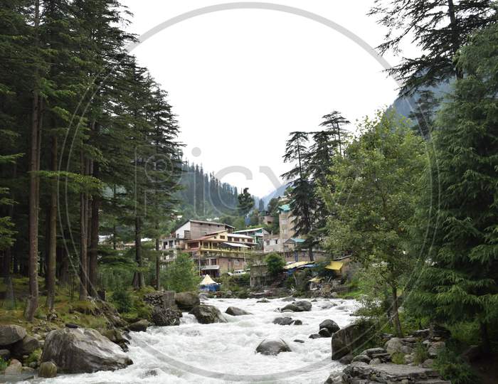 Image of A picture of Beas river flowing in Manali.-IV297830-Picxy