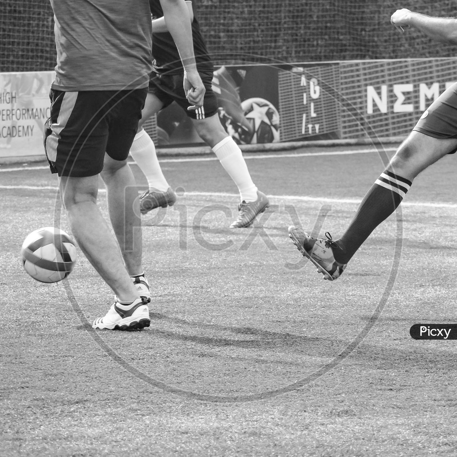 Image of Delhi, India - July 01 2018: Footballers Of Local Football ...