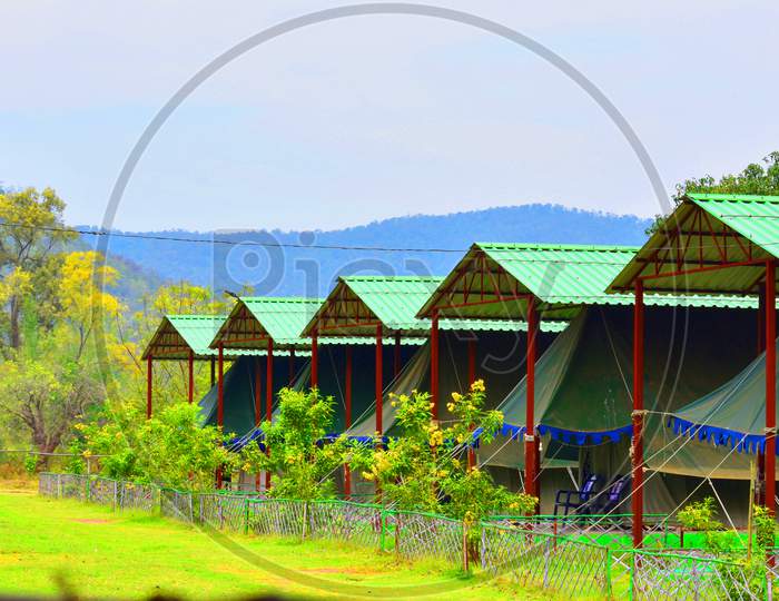 Image of Tambu tent house in nature Odisha-WM751320-Picxy
