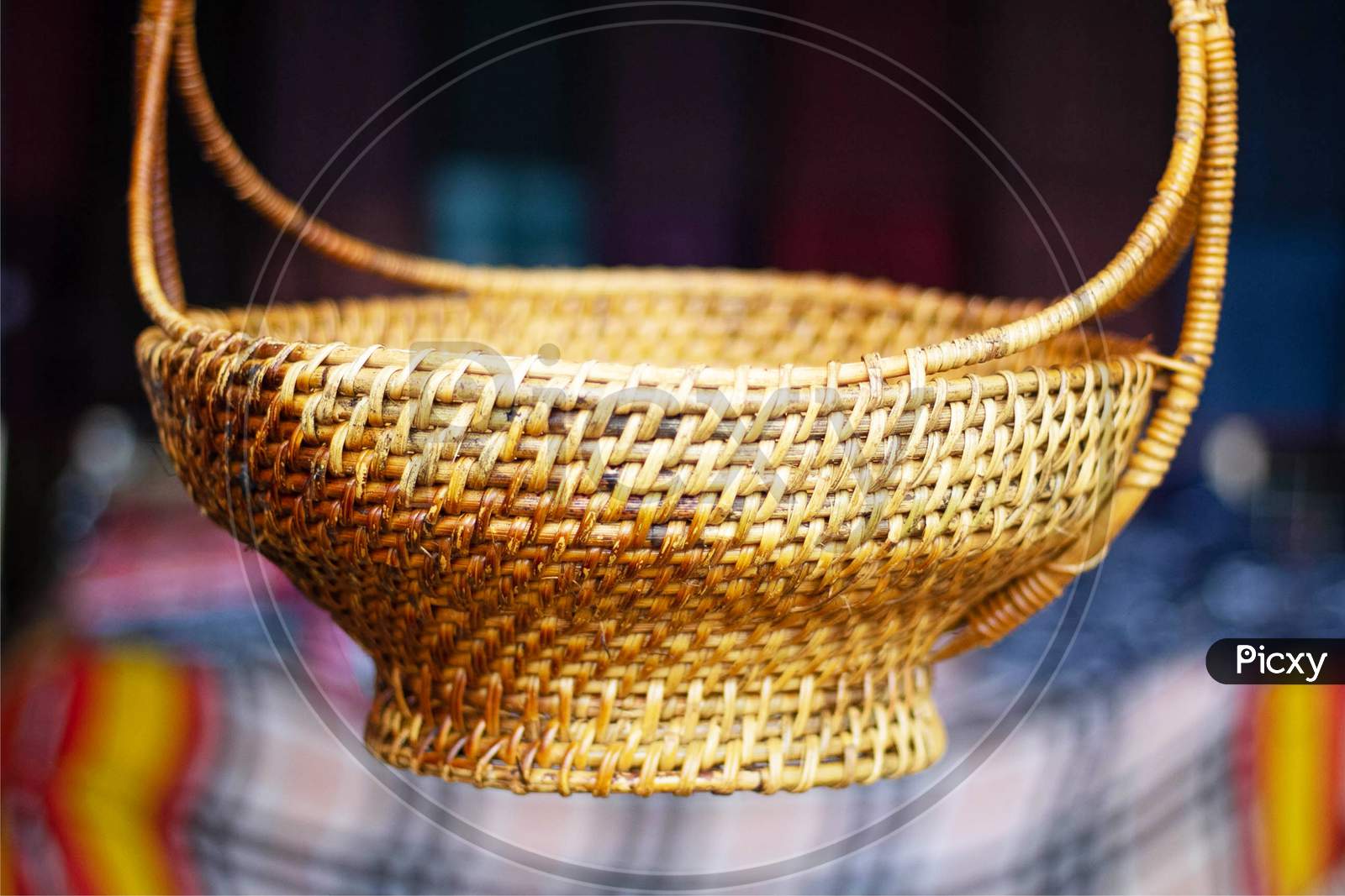 Image of Basket Made Of Wicker,Rural Wicker,Basketwork In Laos Asia ...