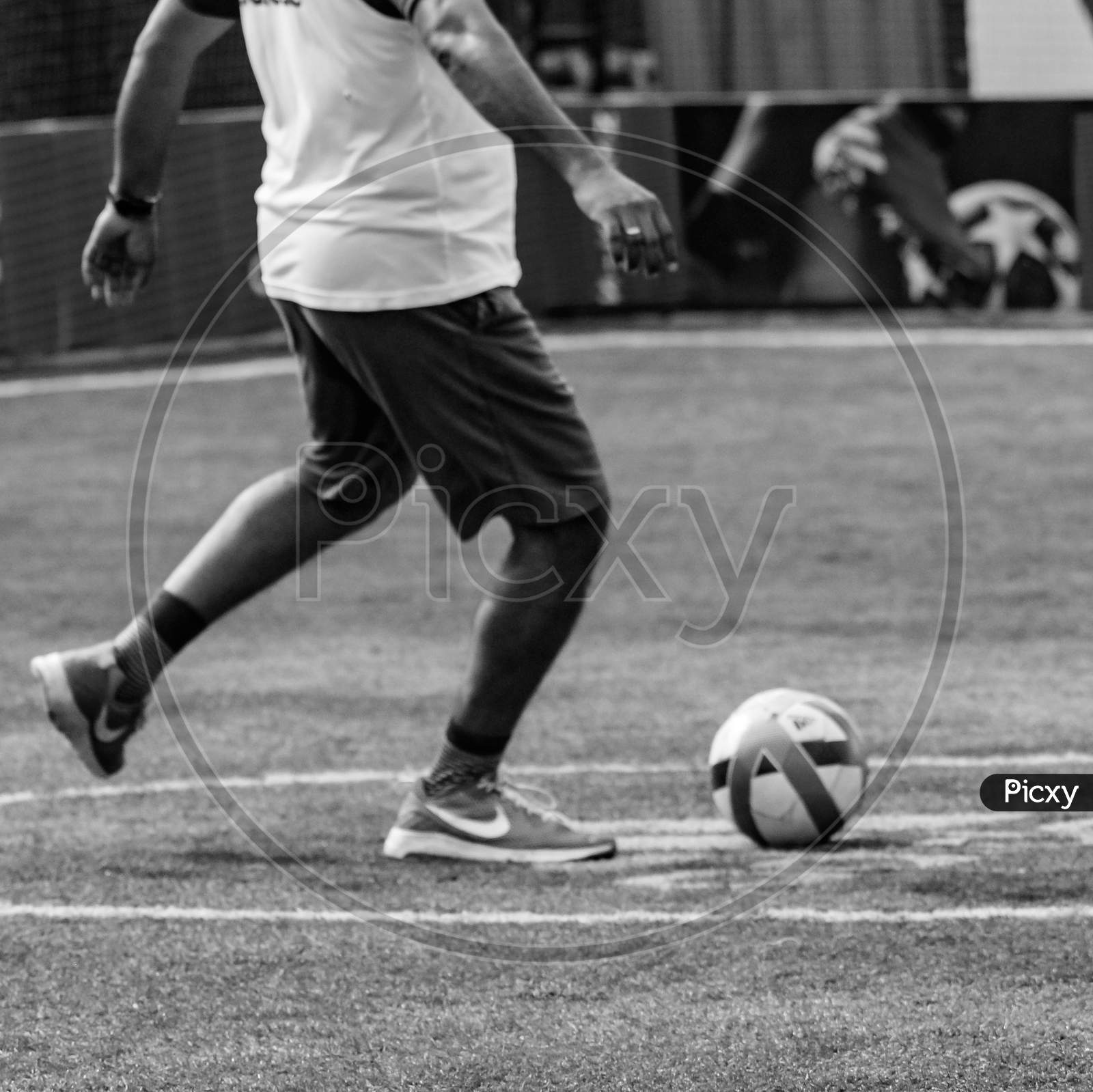 Image of Delhi, India - July 01 2018: Footballers Of Local Football ...