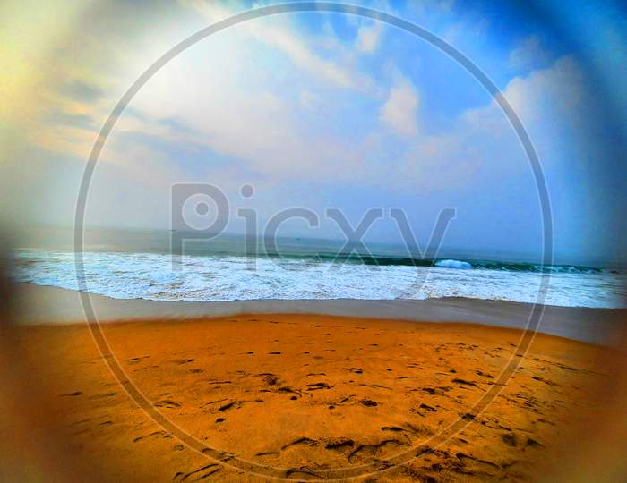 Image of Puri Sea Beach Golden Views , Blue Flag Beach , Odisha, India ...