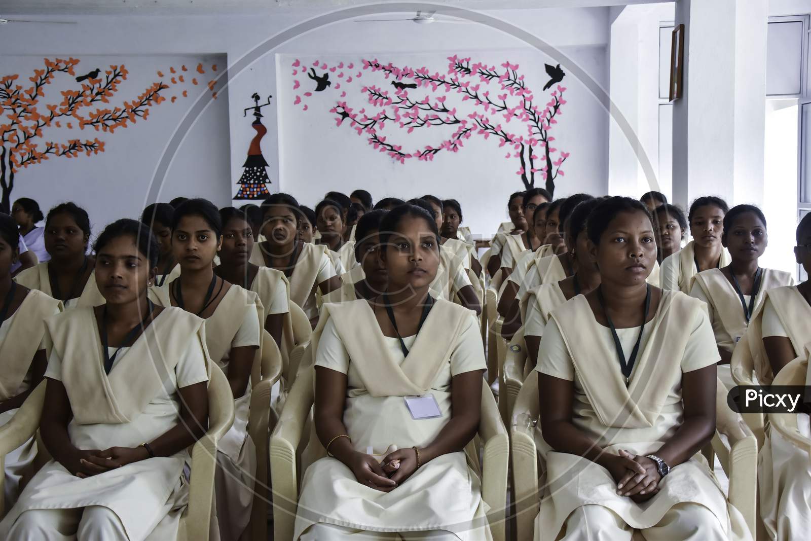 Image of Group of Girls Students from B. Ed Colleges in India, Bachelor ...