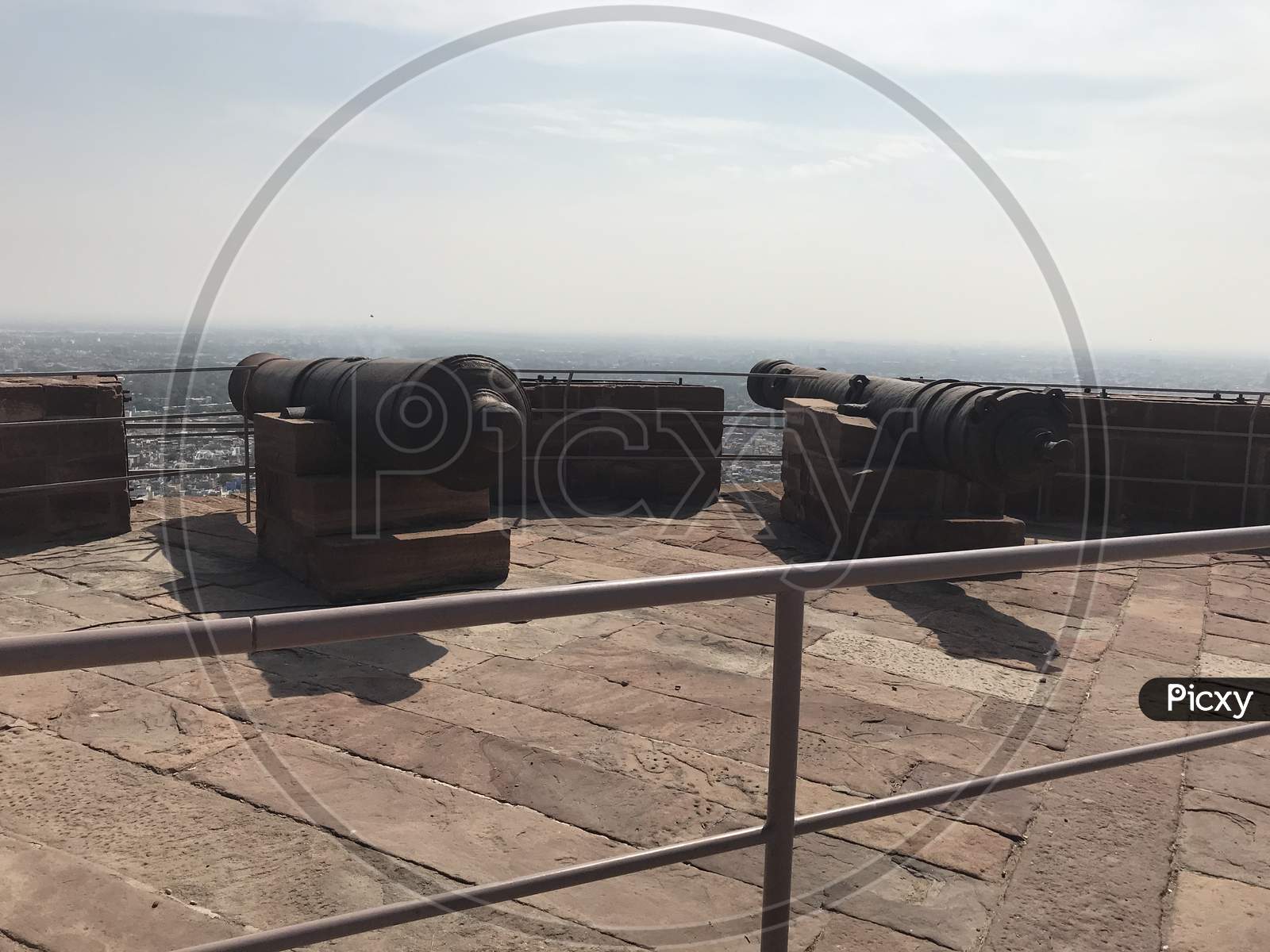 Image of A picture of cannons laid in a line, a strategic step to ...