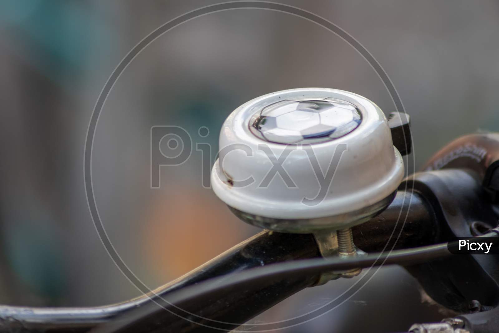 Image of Beautiful soccer bike bell ensures security in the road ...