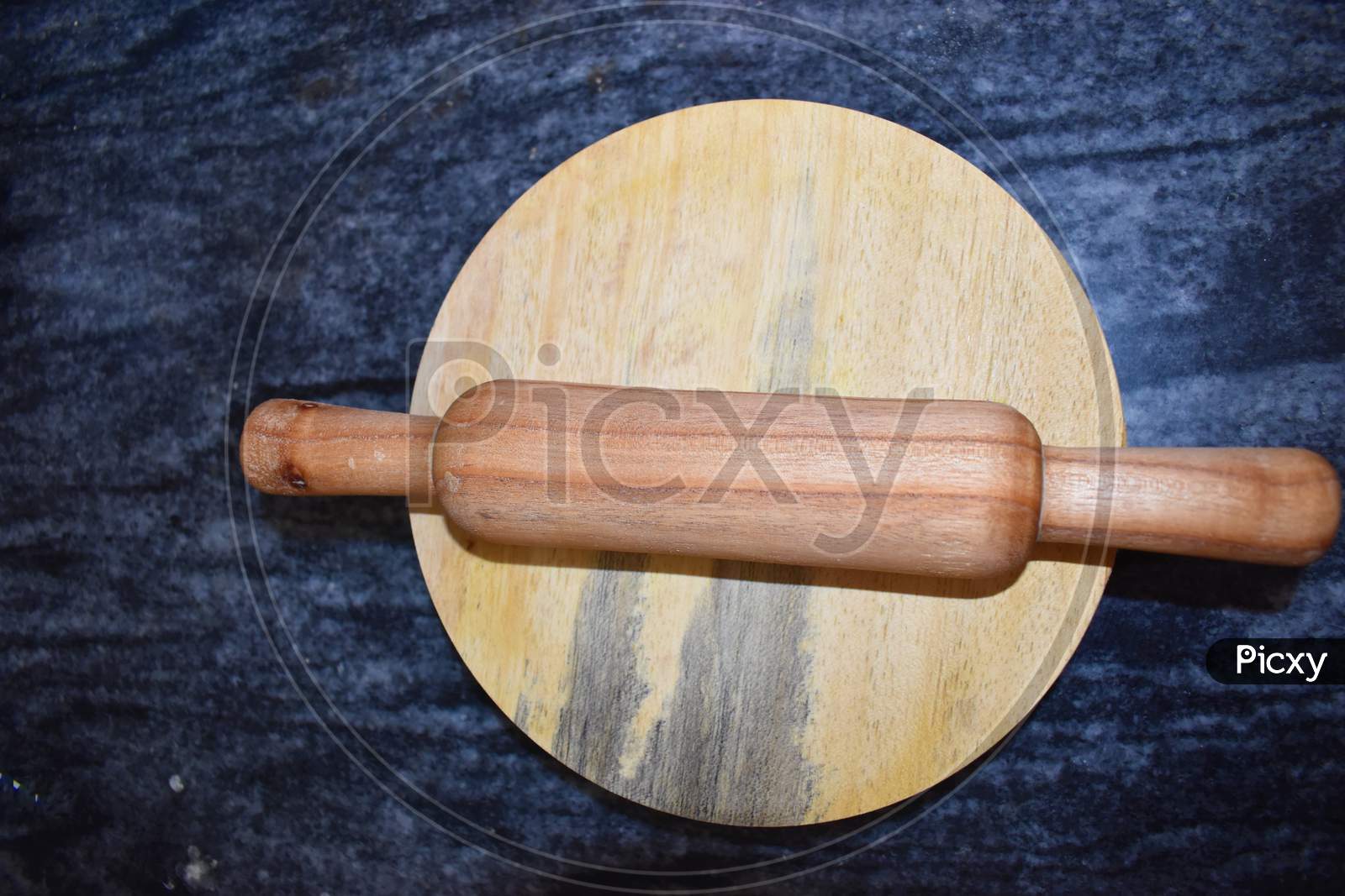 Image of Handmade Wooden Roti Maker, Traditional Indian Kitchen Tools ...