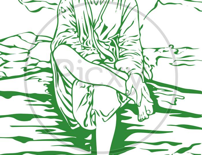 Image of Sketch of Kaliyug Indian God Shirdi Sai Baba outline editable ...