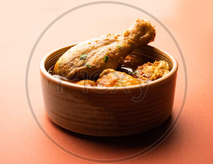 Image of Spicy Reddish Chicken Curry Or Red Murgh Masala Or Korma ...