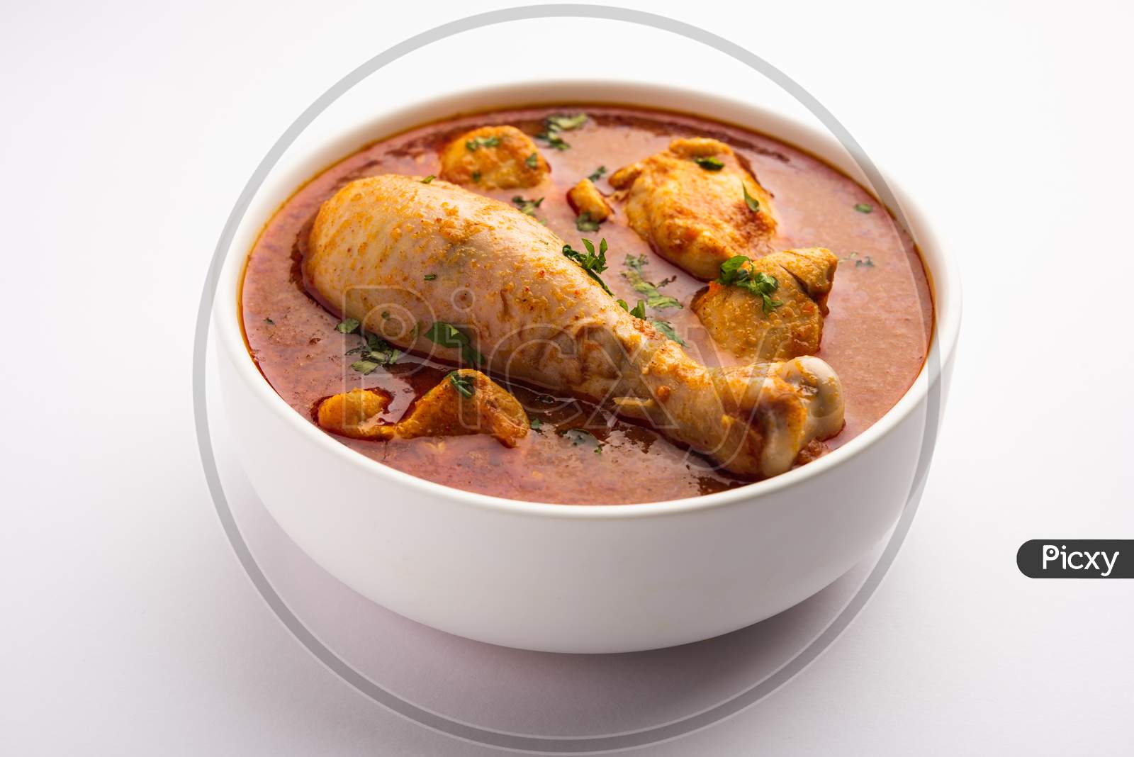 Image of Spicy Reddish Chicken Curry Or Red Murgh Masala Or Korma ...