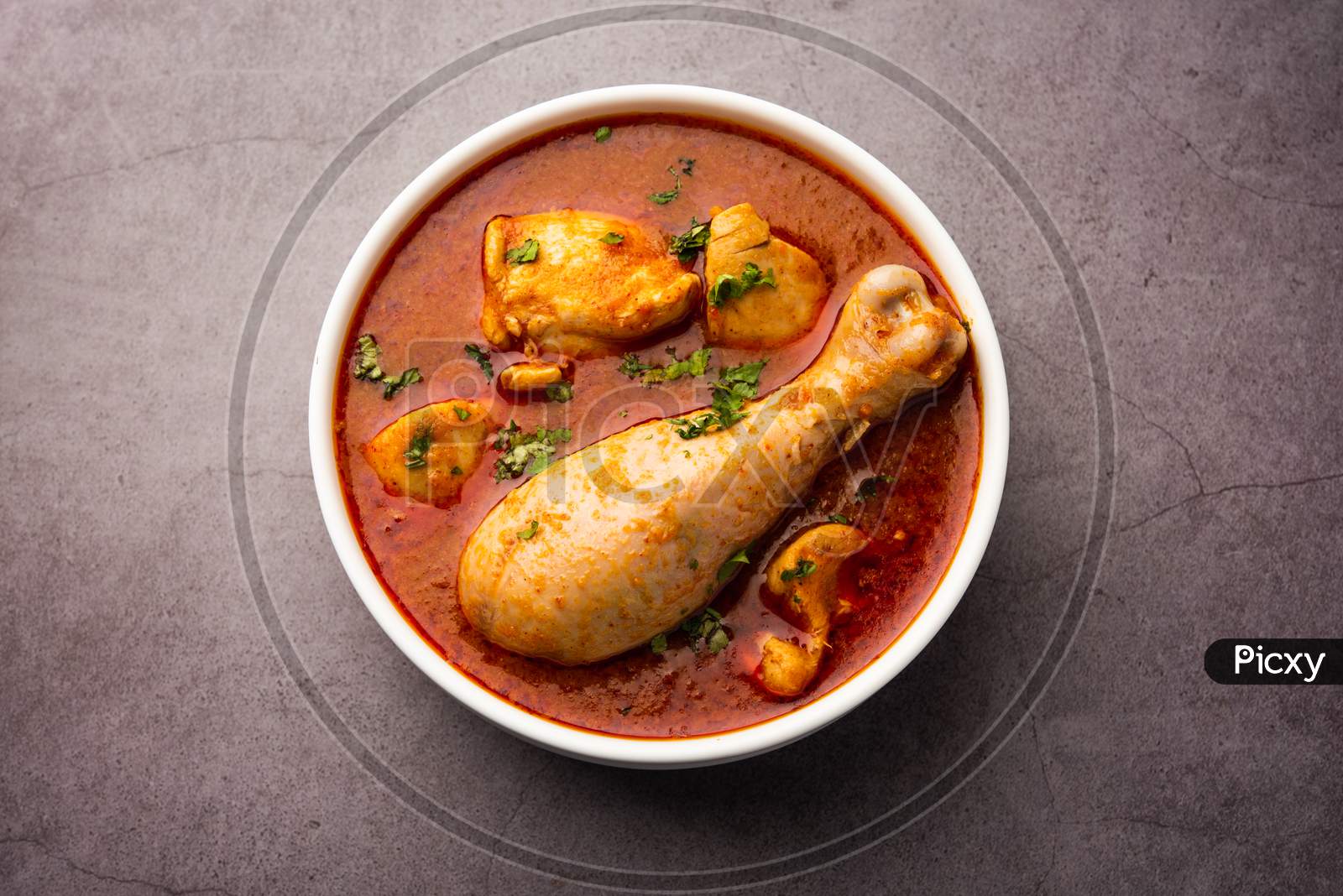 Image of Spicy Reddish Chicken Curry Or Red Murgh Masala Or Korma ...