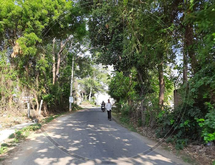 Image of Closeup of beautiful Bangalore Rural Village roads with ...