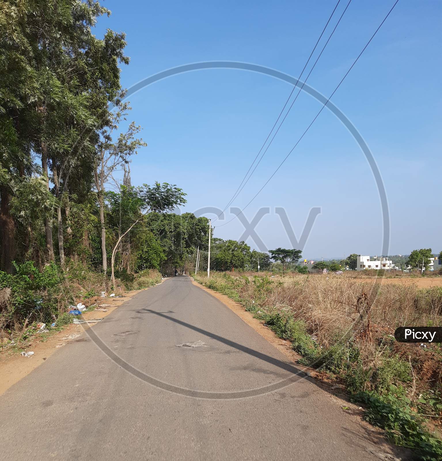Image of Closeup of beautiful Bangalore Rural Village roads with ...