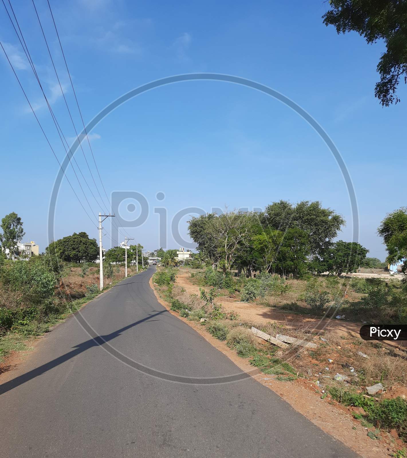 Image of Closeup of beautiful Bangalore Rural Village roads with ...