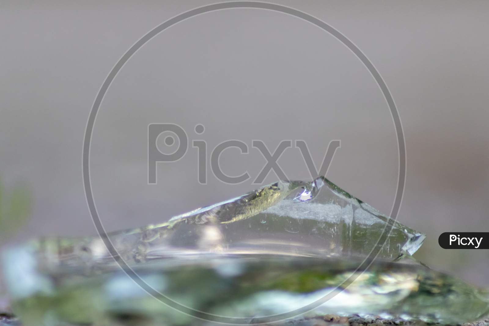 Image of Sharp shards of a broken glass bottle on the ground with sharp ...
