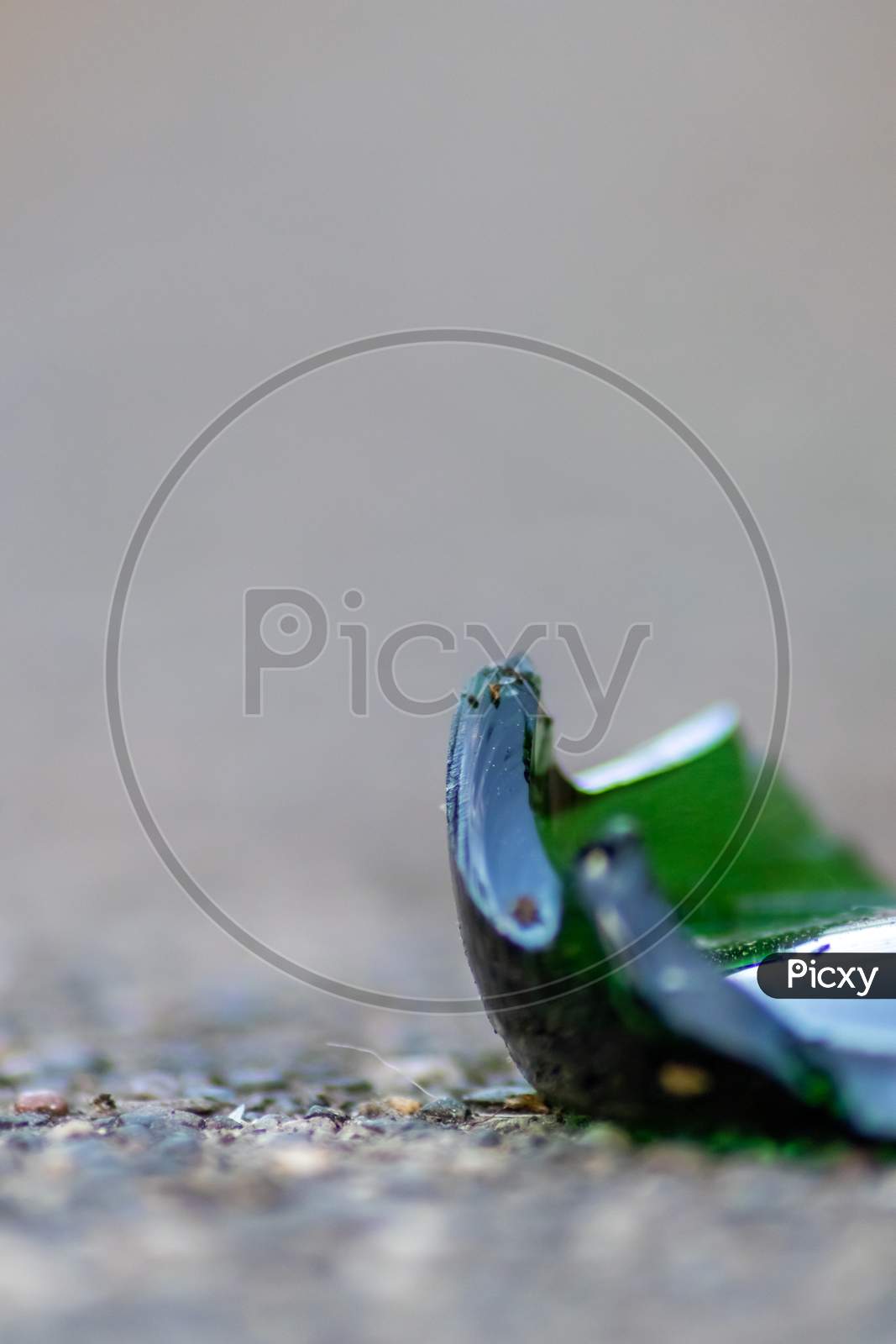 Image of Sharp shards of a broken glass bottle on the ground with sharp ...