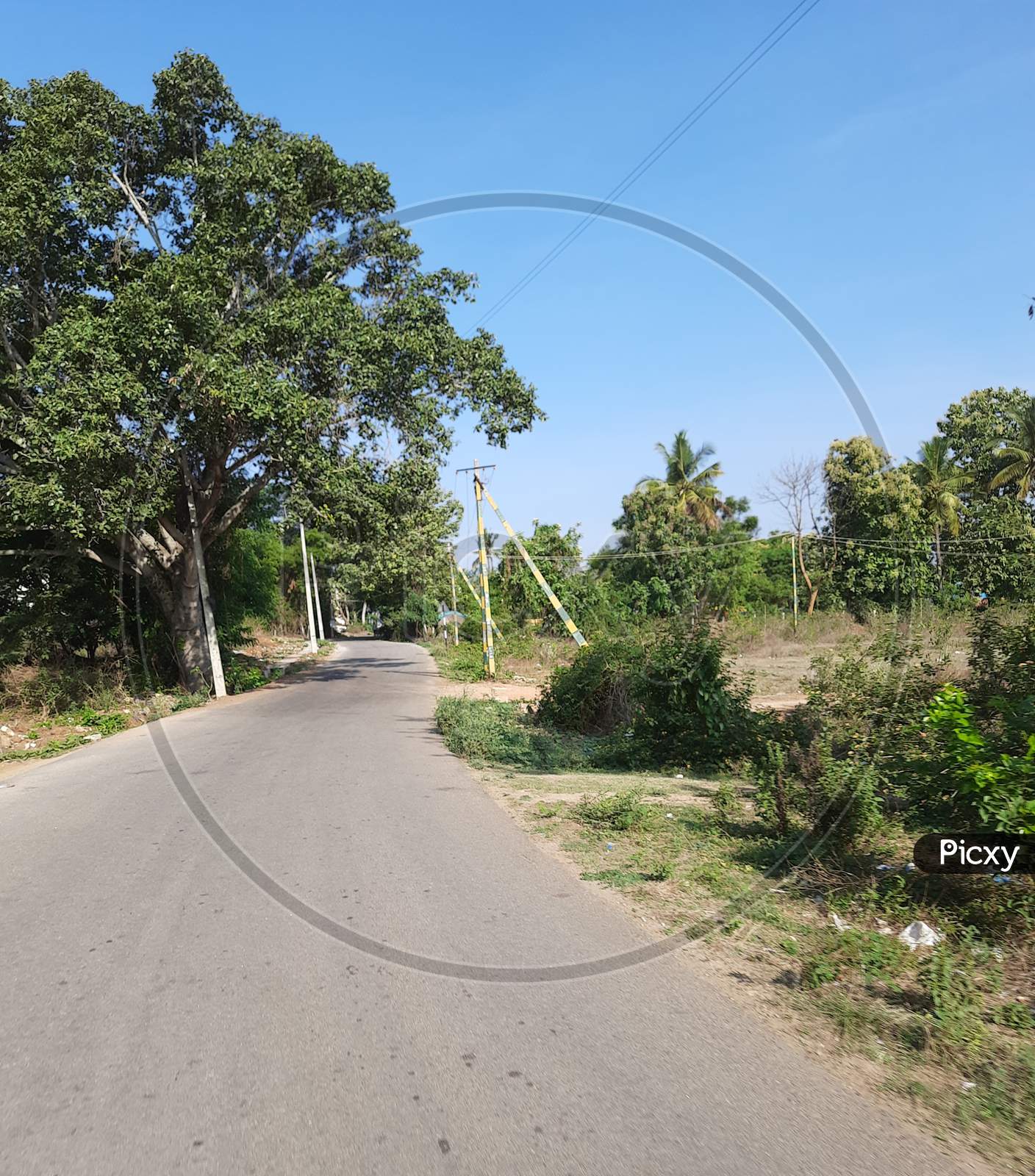 Image of Closeup of beautiful Bangalore Rural Village roads with ...