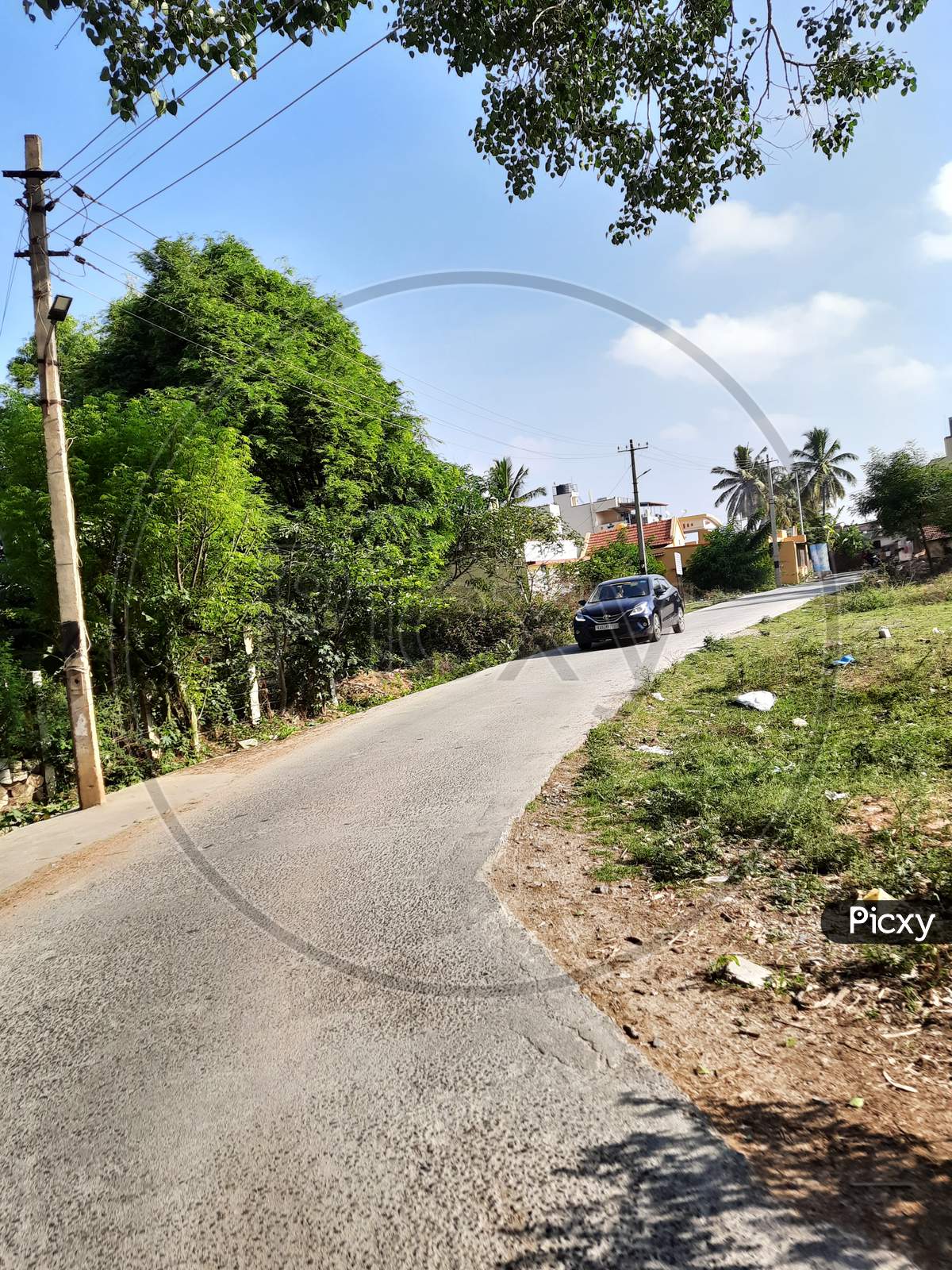 Image of Closeup of beautiful Bangalore Rural Village roads with ...