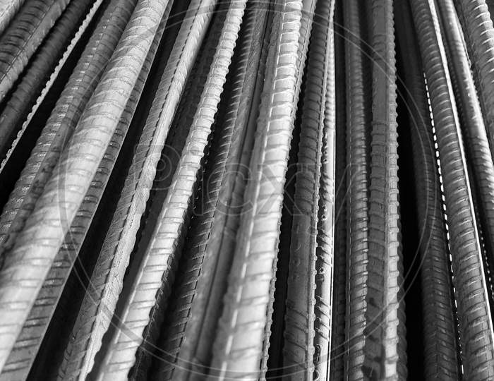 Image of Building Construction Material Mild Steel Tmt Bars In The Size ...