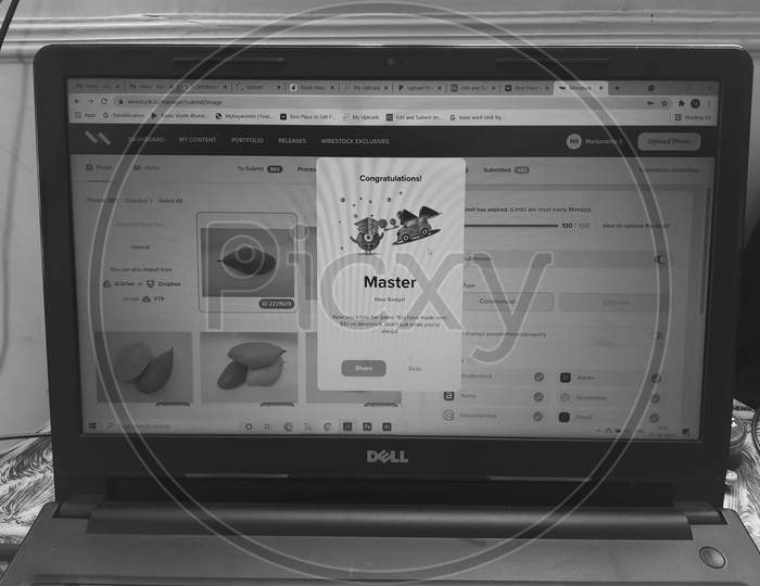 Image of Wirestock Stock Photography Master Badge Congratulation ...