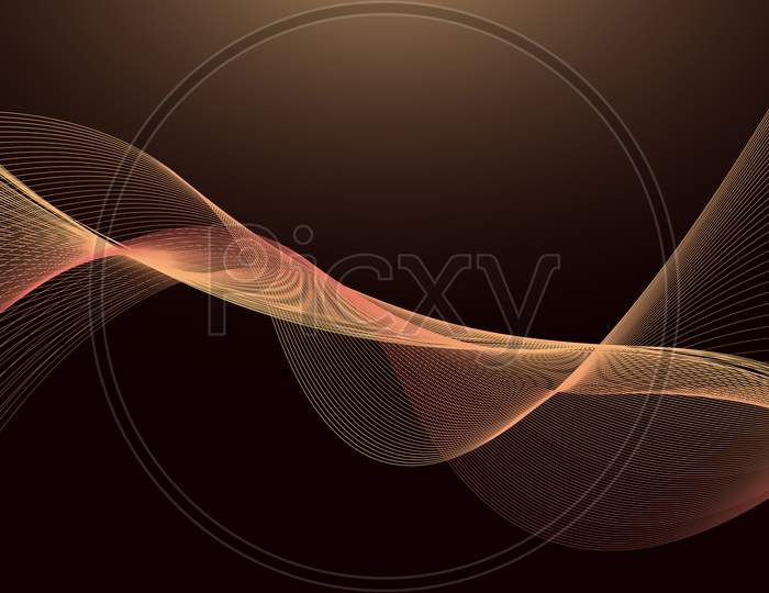 Image of Swaying Wavy Lines Abstract Wave Background Brown Abstract ...